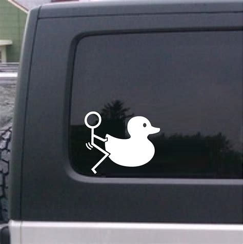 Fuck A Duck Window Decal Sticker Custom Made In The Usa Fast Shipping