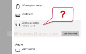 Bluetooth Remove Failed In Windows