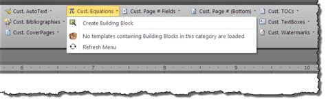 Building Blocks AutoText