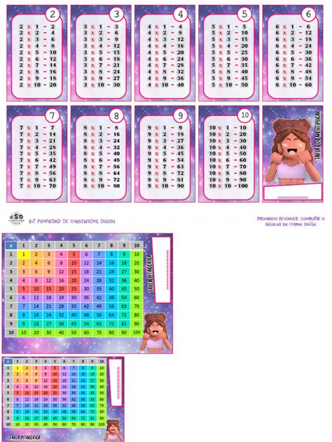 Tablas Diseño Roblox Niña Pdf