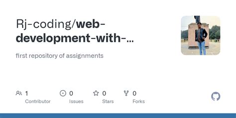 Github Rj Coding Web Development With Python First Repository Of Assignments