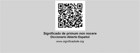 Primum Non Nocere Diccionario Abierto De Español