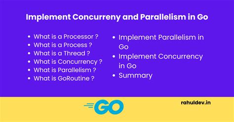 Go Beyond The Basics Implementing Concurrency And Parallelism By