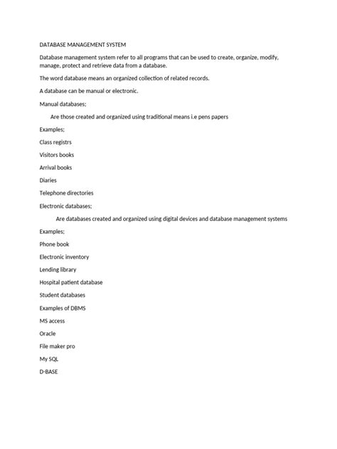 Database Management System Pdf Computers
