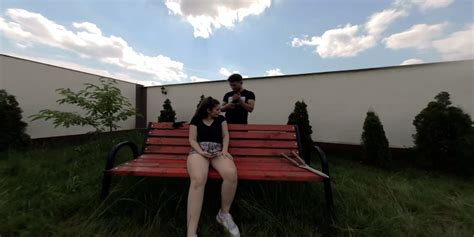 Step Sis Couple On Bench