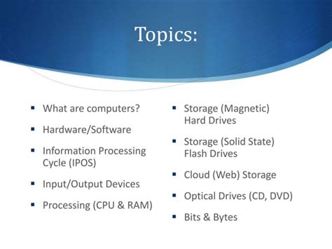 CSC Basic Computing Processes Hardware PPTX