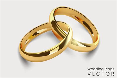 Gold Interlaced Wedding Rings Realistic Rings Vector Illustration 42056841 Vector Art At Vecteezy