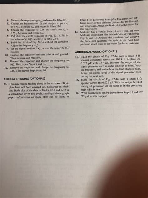 Solved What Is The Objective Of The Experiment Experiment