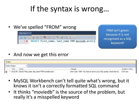 PPT MIS Data Analytics MySQL And SQL Workbench PowerPoint Presentation ID