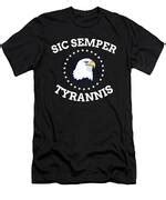 American Patriot Sic Semper Tyrannis Bald Eagle Print Digital Art By