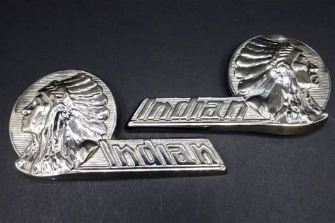 Indian Motorcycle Tank Emblems For 1940s Era Scout And Chief