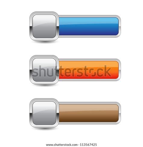 Glossy Rounded Rectangular Button Stock Vector Royalty Free Shutterstock