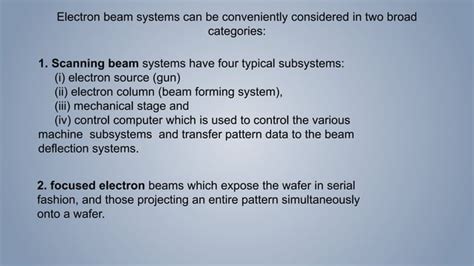 Electron Beam Lithography Pptx