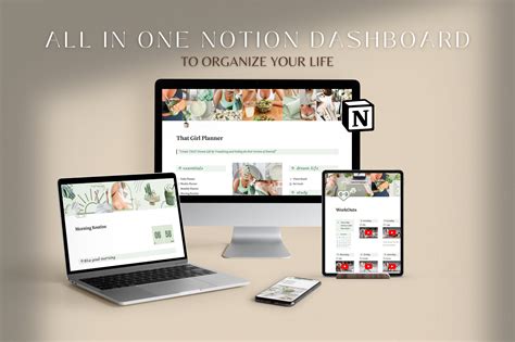That Girl Notion Template Notion Vision Board Daily Notion Template