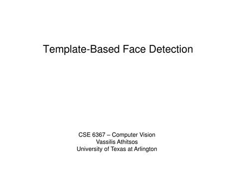 Ppt Template Based Face Detection Powerpoint Presentation Free Download Id8715630
