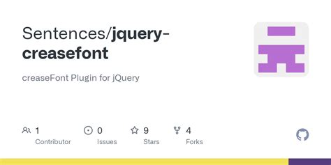 Github Sentencesjquery Creasefont Creasefont Plugin For Jquery
