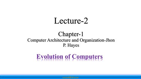 lecutre 2 evolution of computers
