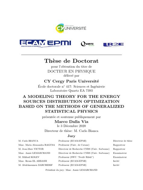 A Modeling Theory For The Energy Sources Distribution Optimization