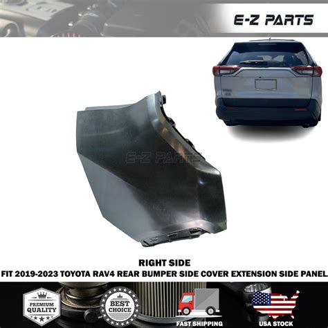 For 2019 2023 Toyota Rav4 Rear Bumper Side Cover Extension Side Panel