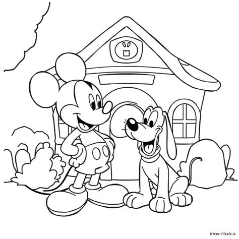 Micky Mouse Colouring Pages