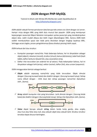 Json Dengan Php My Sql Pdf