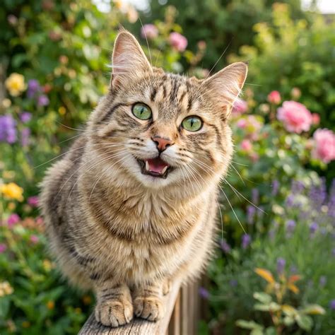 Whimsical Cat Portrait A Playful Feline Smile Ai Art Generator