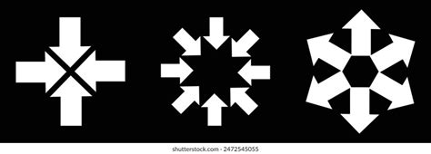 Arrows Inward Outward Pointer Arrow Icon Stock Vector Royalty Free