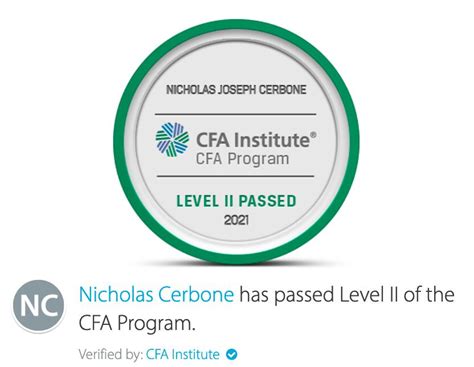 Nicholas Cerbone Cfa On Linkedin Cfaprogram Cfalevel2