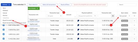 Transaction Management Per Transaction Sync Statuses