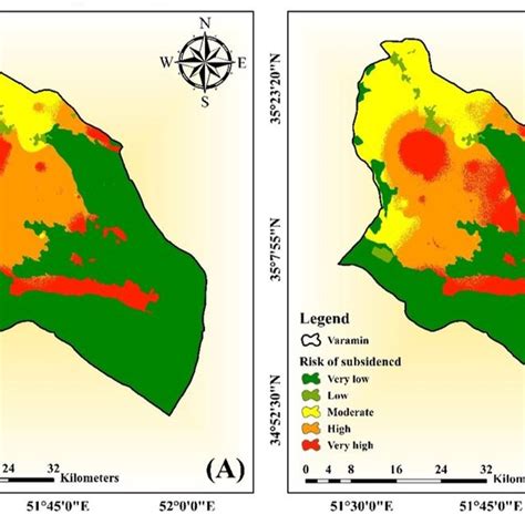 Subsidence Risk Maps Resulting From Avikor And Btopsis Methods