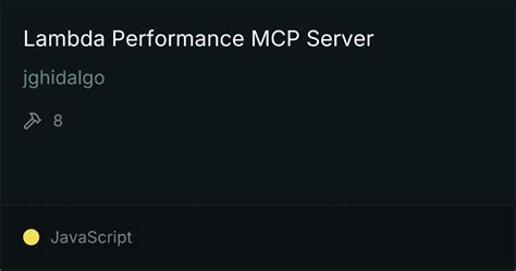 Listlambdafunctions Lambda Performance Mcp Server Glama