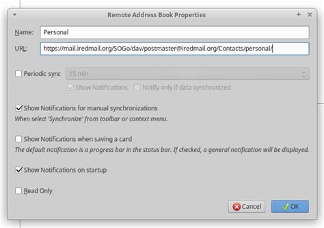 Setup Thunderbird Sogo Address Book And Calendar Synchronization With Carddav And Caldav