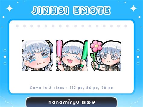 Jinhsi Emotes Set Cute Chibi Wuthering Waves Cry Light Stick Flower Emoji Wuwa Kawaii