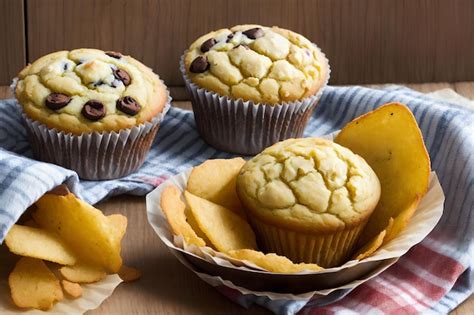 Premium Photo Chocolate Chips Muffin Generative Art By Ai