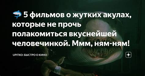 🦈 5 фильмов о жутких акулах которые не прочь полакомиться вкуснейшей человечинкой Ммм ням ням