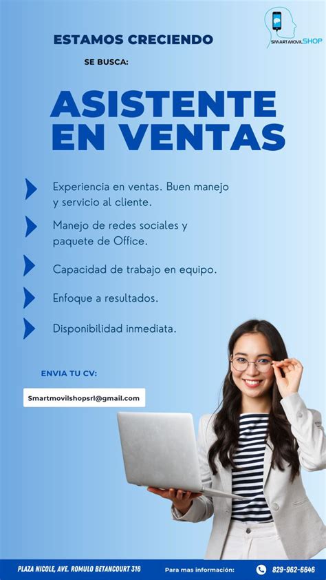 Asistente De Ventas Empleos Rodriguez Empleos Rodriguez