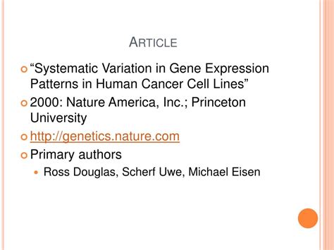 PPT Overview Of Gene Clustering And Algorithmic Methodologies PowerPoint Presentation ID
