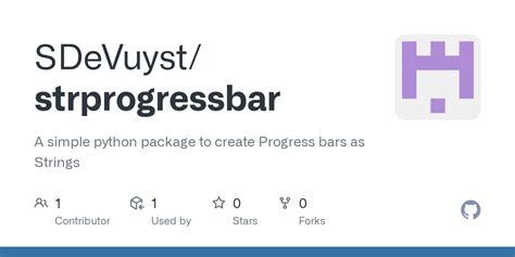 Github Sdevuyst Strprogressbar A Simple Python Package To Create Progress Bars As Strings