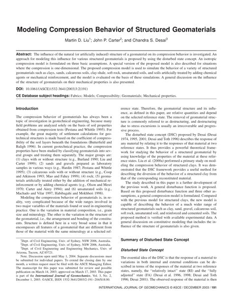 Pdf Modeling Compression Behavior Of Structured Geomaterials