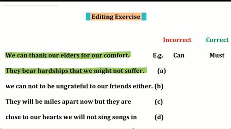 Error Correction In English Grammar Class 10 Term 2 By Anshika Youtube