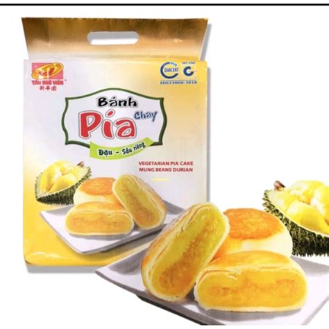 Jual Banh Pia Vietnam Pia Cake Mung Beans Durian Vegetarian Durian
