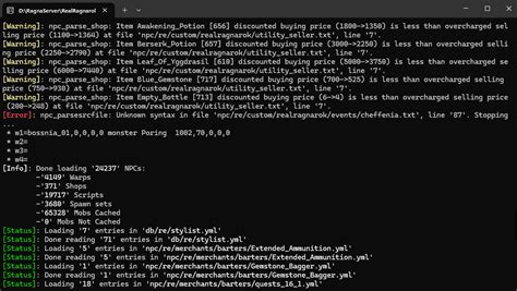 Cheffenia Script Error Scripting Support RAthena