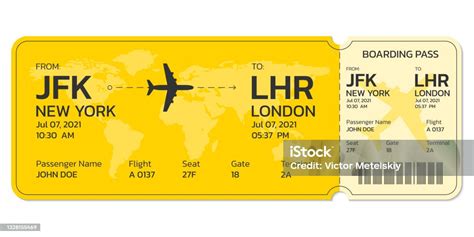 비행기 표 항공사 탑승권 템플릿 비행기와 현대 비행 카드 빈 디자인 항공 여행 또는 여행 개념 벡터 그림입니다 티켓에 대한 스톡 벡터 아트 및 기타 이미지 Istock