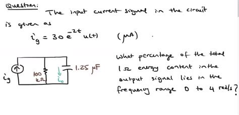 Solved Questreni The Input Current Signal In The Circuit Is