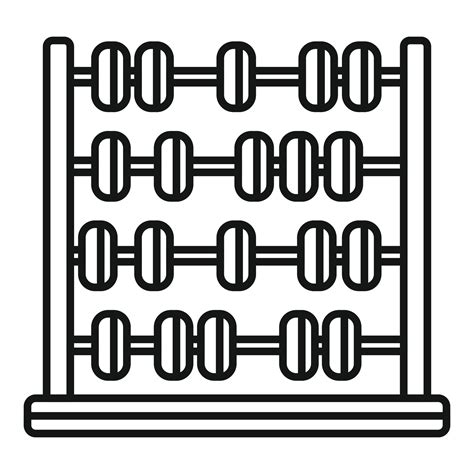 Arithmetic Abacus Icon Outline Vector Math Calculator 15107847 Vector Art At Vecteezy