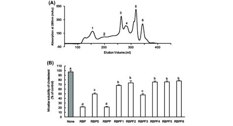 the typical elution profile of rbp by hplc and micellar solubility of