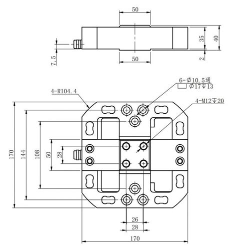 Fibos Fa704d Strain Type Three Axis Load Cell 1 5t