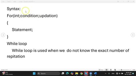 Loops In C Syntax With Example Youtube
