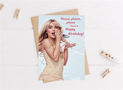 Sabrina Carpenter Birthday Card Etsy Uk