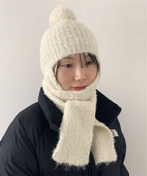 배드걸 6컬러 로피 소프트 부클 투웨이 롱 머플러 목도리 귀도리 방울 비니 모자 바라클라바